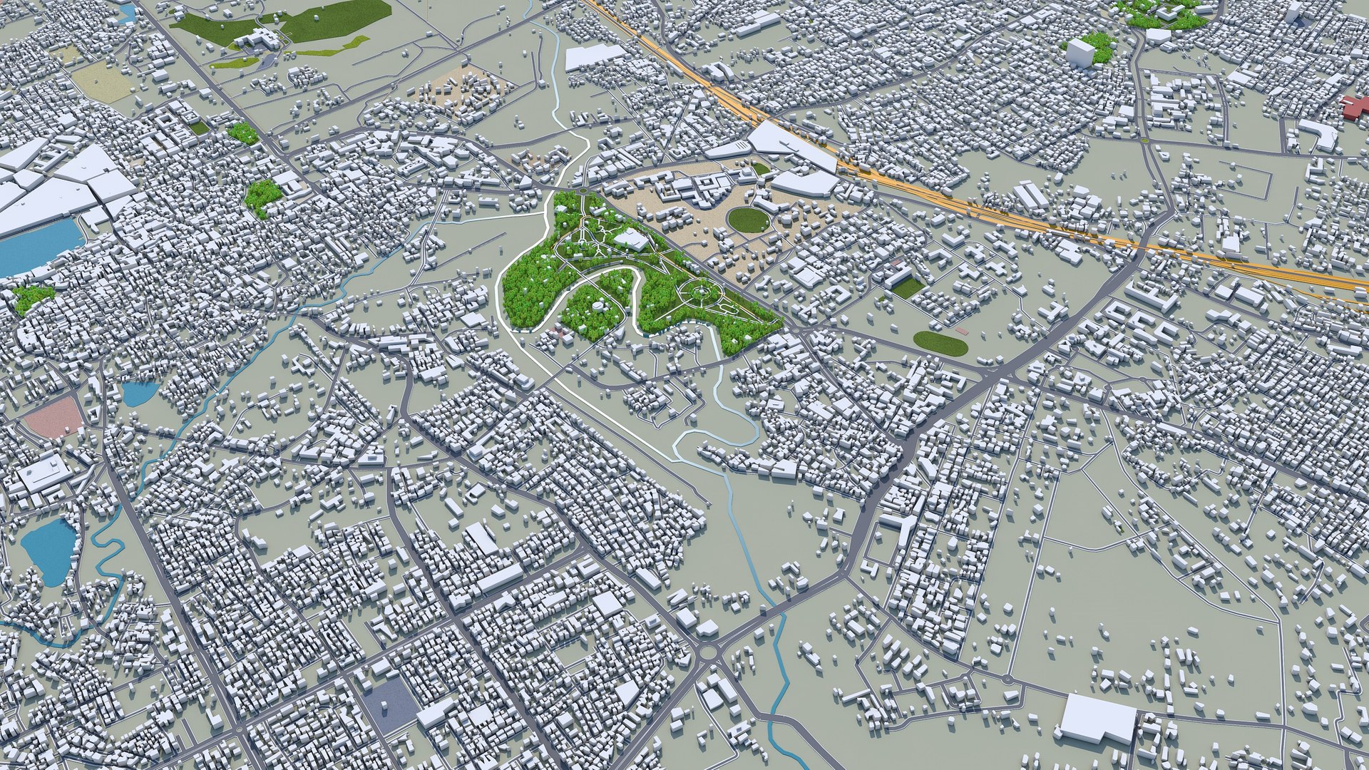 3D City Area Building Model - TurboSquid 1669360