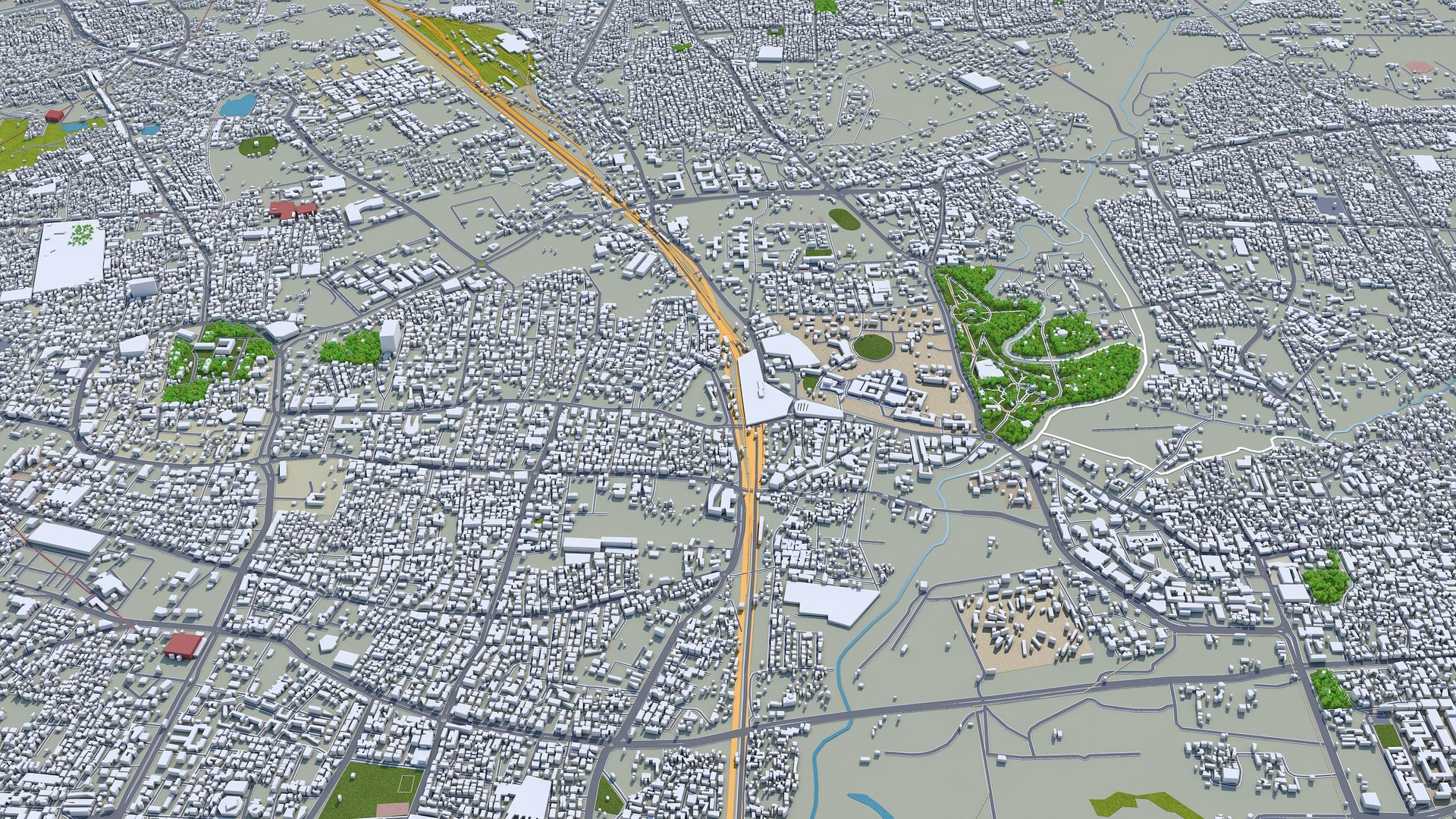 3D City Area Building Model - TurboSquid 1669360