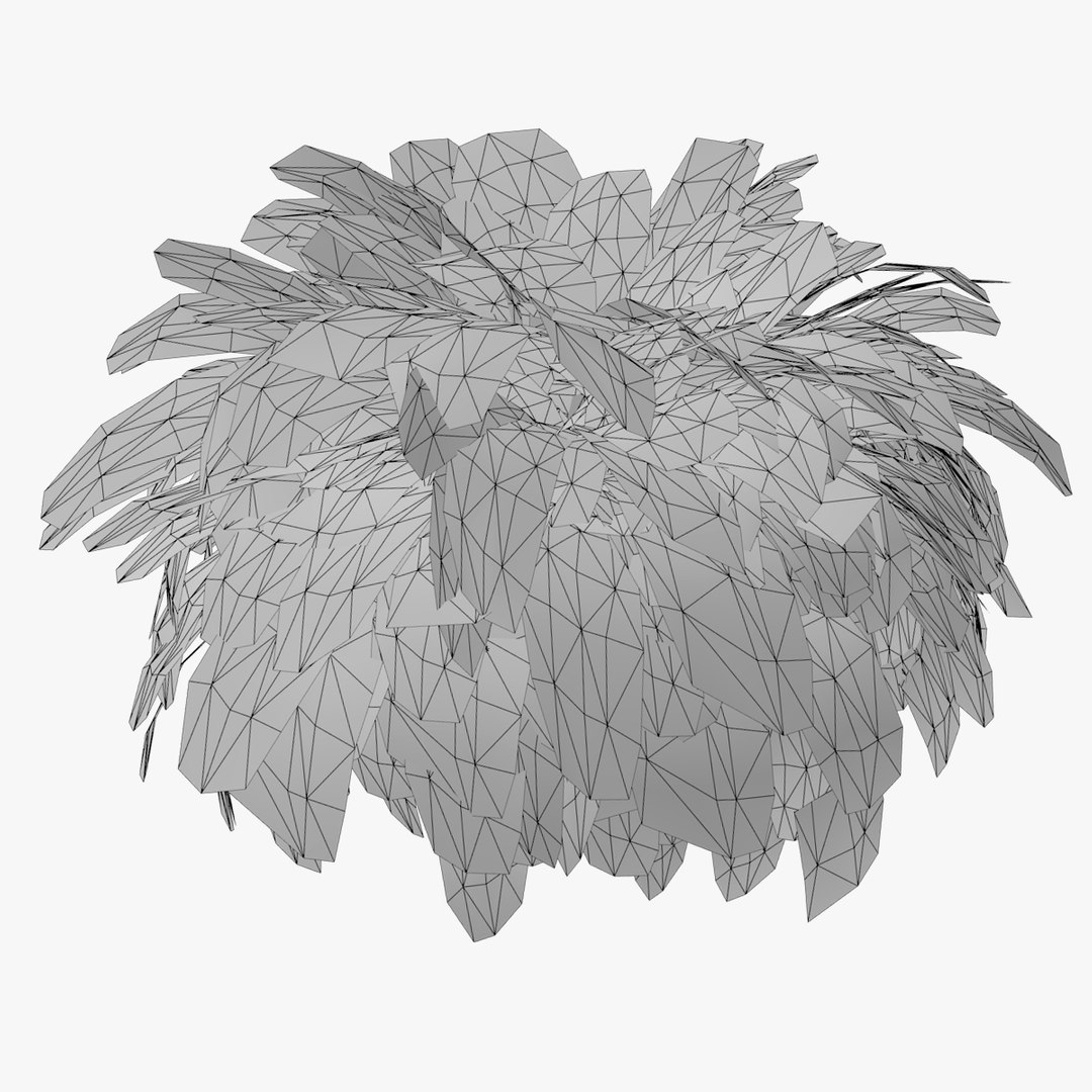 3d model grass polygons