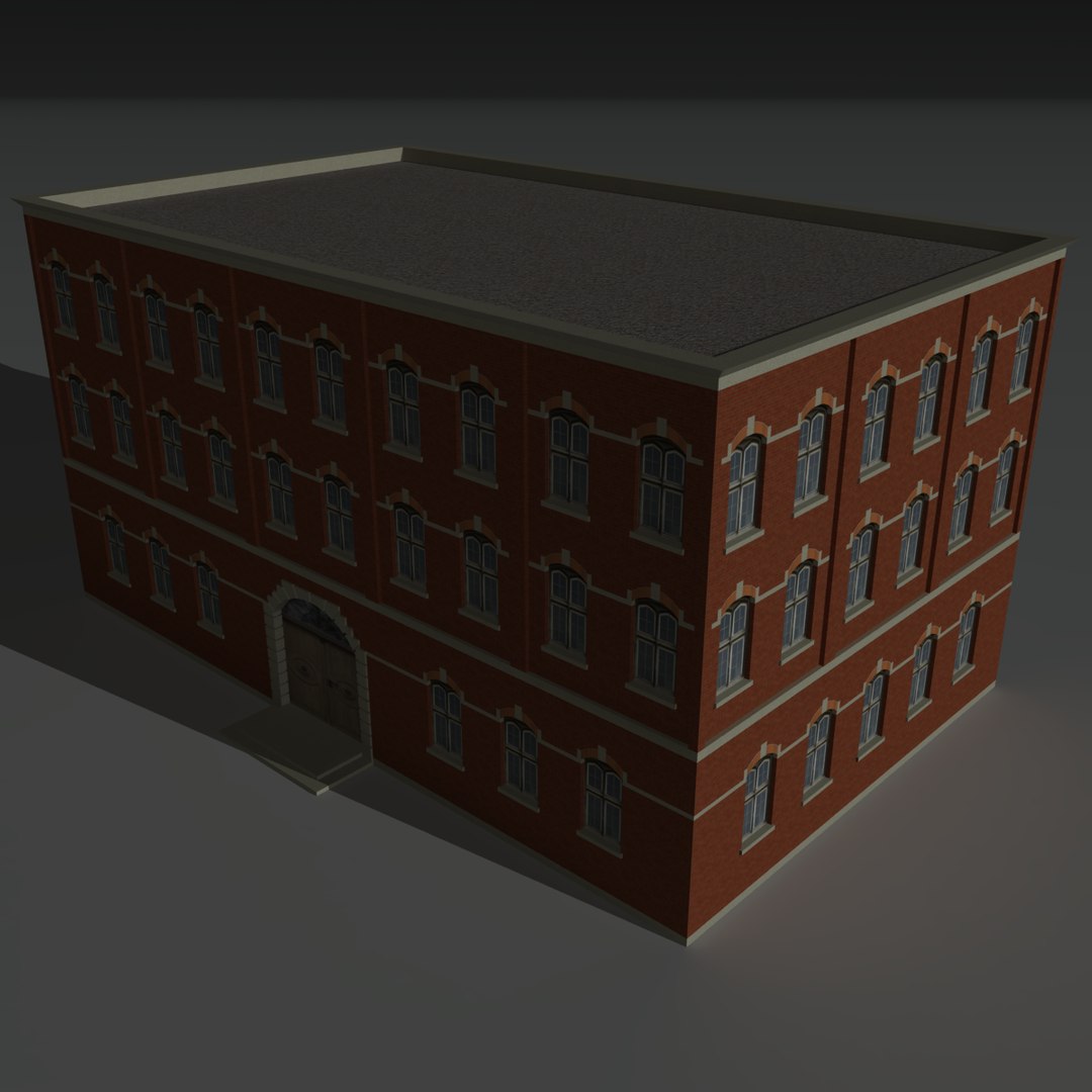 Victorian Warehouse Factory Building 3d Model