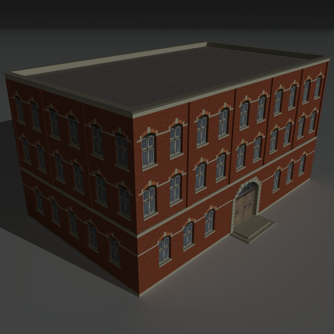Victorian Warehouse Factory Building 3d Model