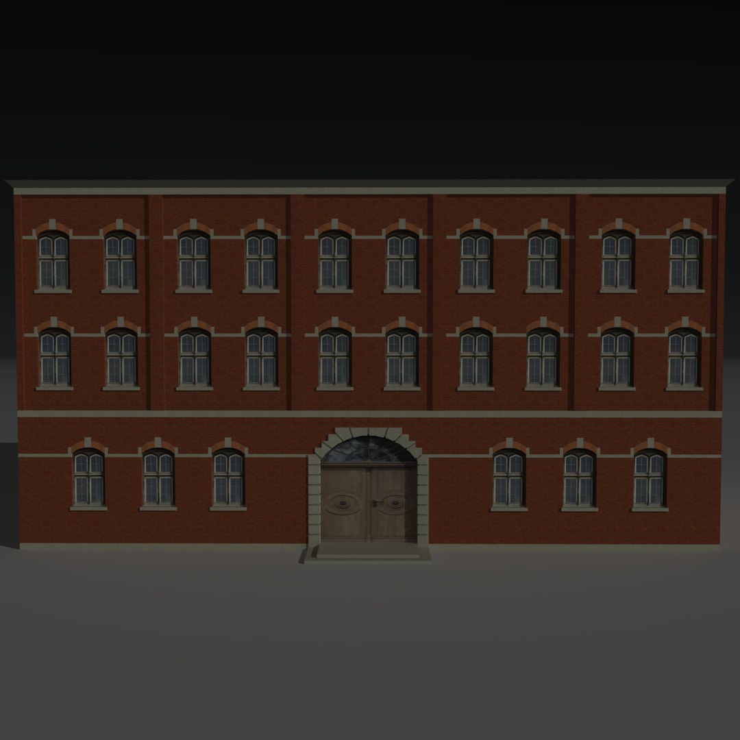 Victorian Warehouse Factory Building 3d Model