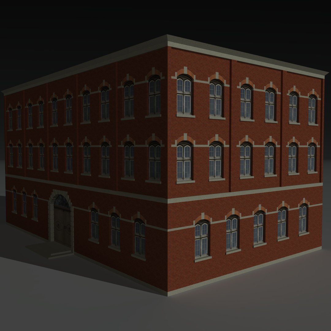 Victorian Warehouse Factory Building 3d Model