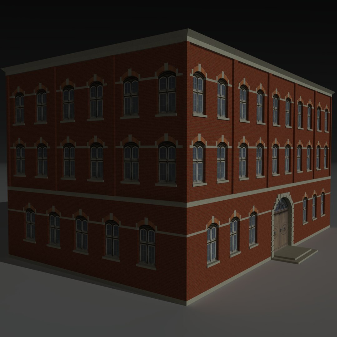 Victorian Warehouse Factory Building 3d Model