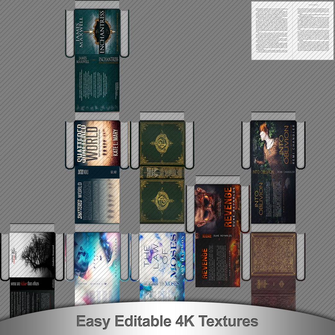 Set Books Bookshelf Model - TurboSquid 1338331