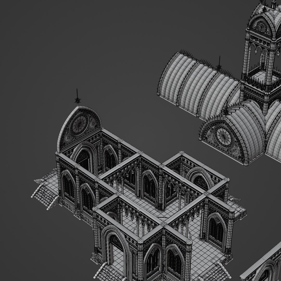 GOTHIC MODULAR BUILDING 3 Model - TurboSquid 2315009