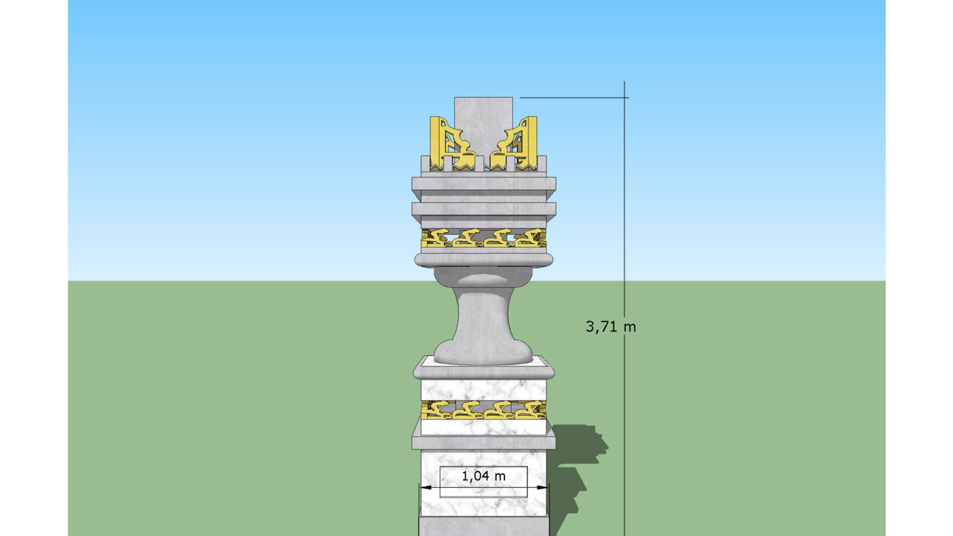 3D Victorian Pillar - TurboSquid 2432845