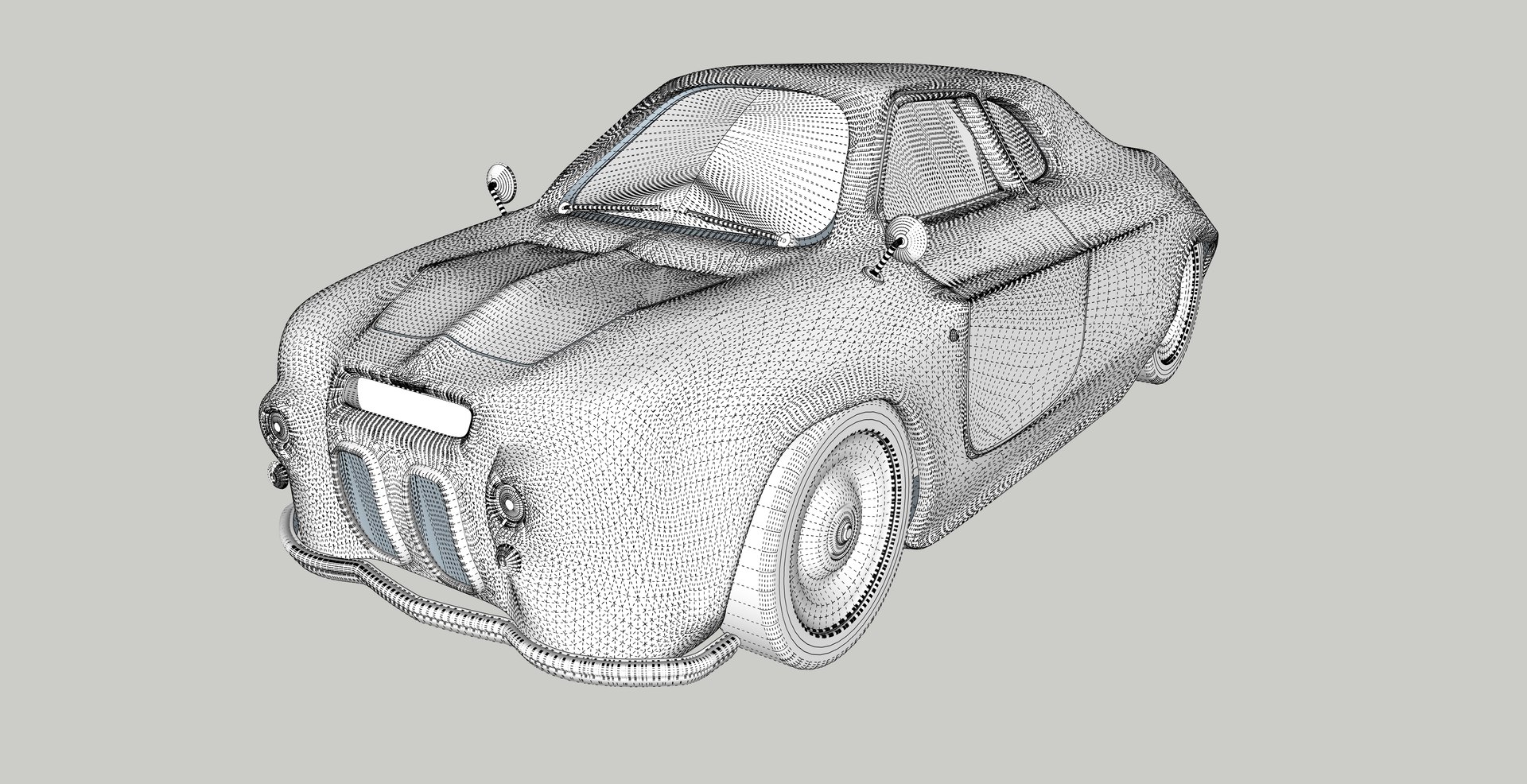 Retro Classic Car 3D Model - TurboSquid 1482619