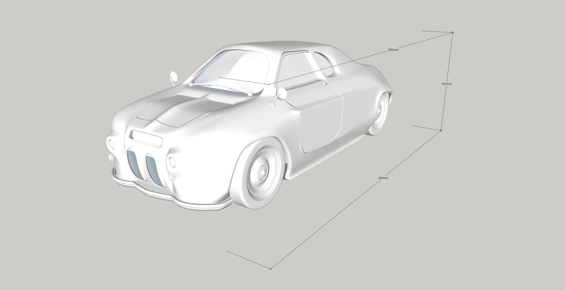 Retro Classic Car 3D Model - TurboSquid 1482619