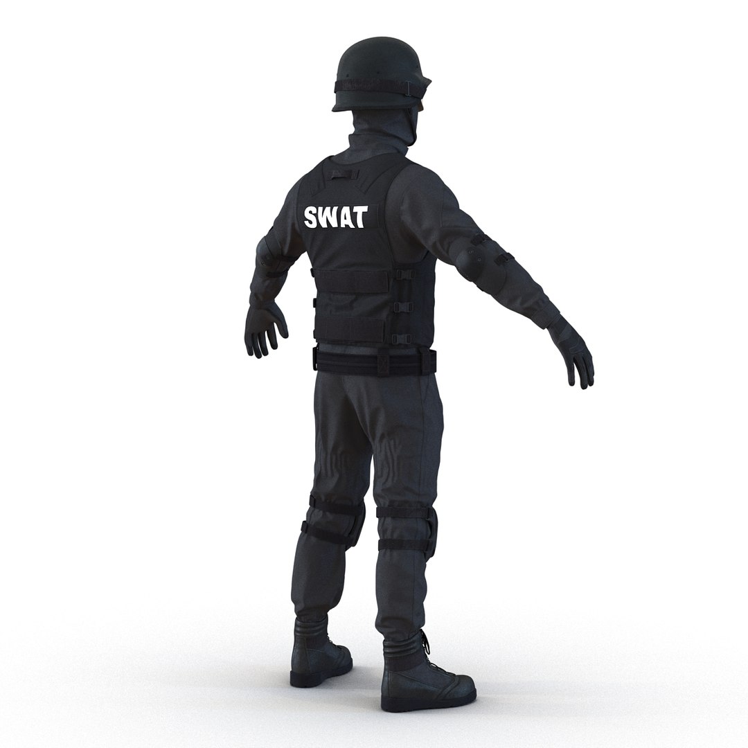 3d swat man mediterranean rigged model