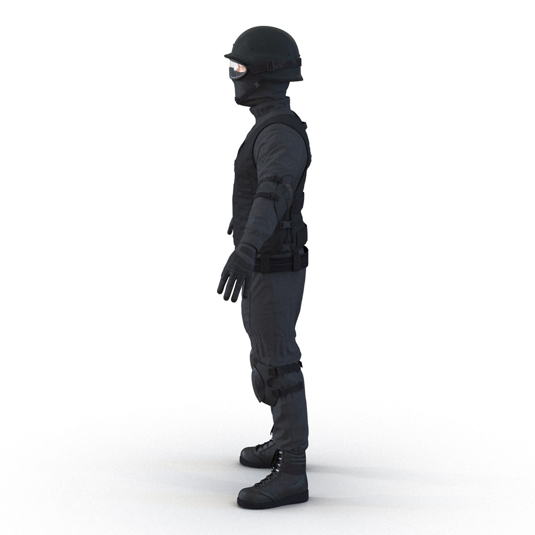 3d swat man mediterranean rigged model
