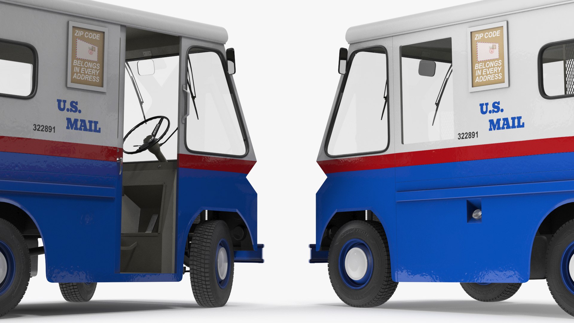 3D model Prohibits US Mail - US Mail Studebaker ZIP Van Rigged ...