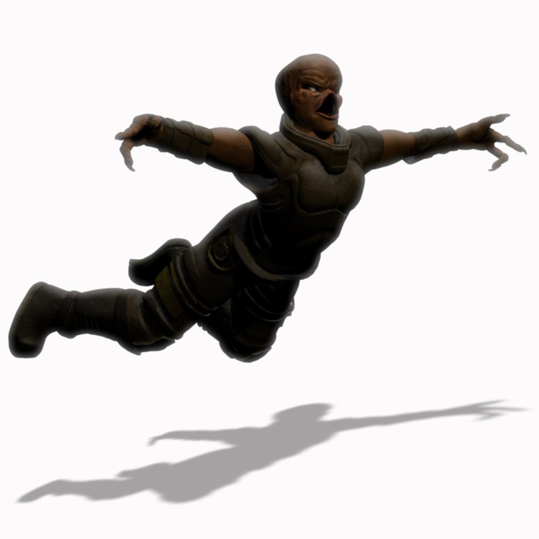 3d Rig Alien Creature Model