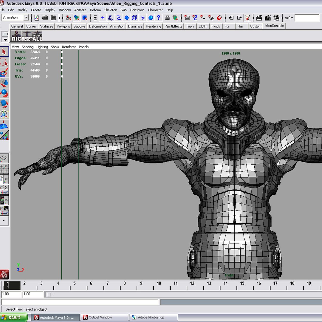 3d Rig Alien Creature Model