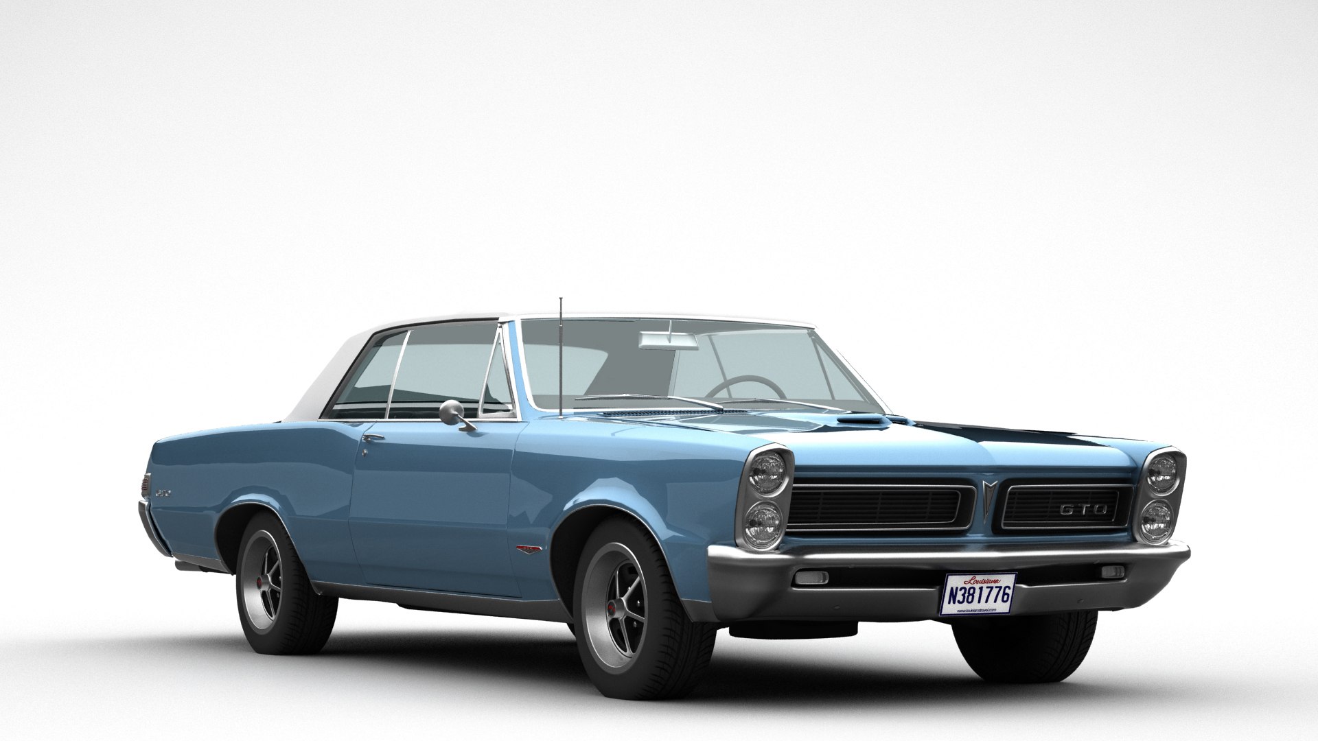 Pontiac GTO Convertible 1965 Model - TurboSquid 2010965