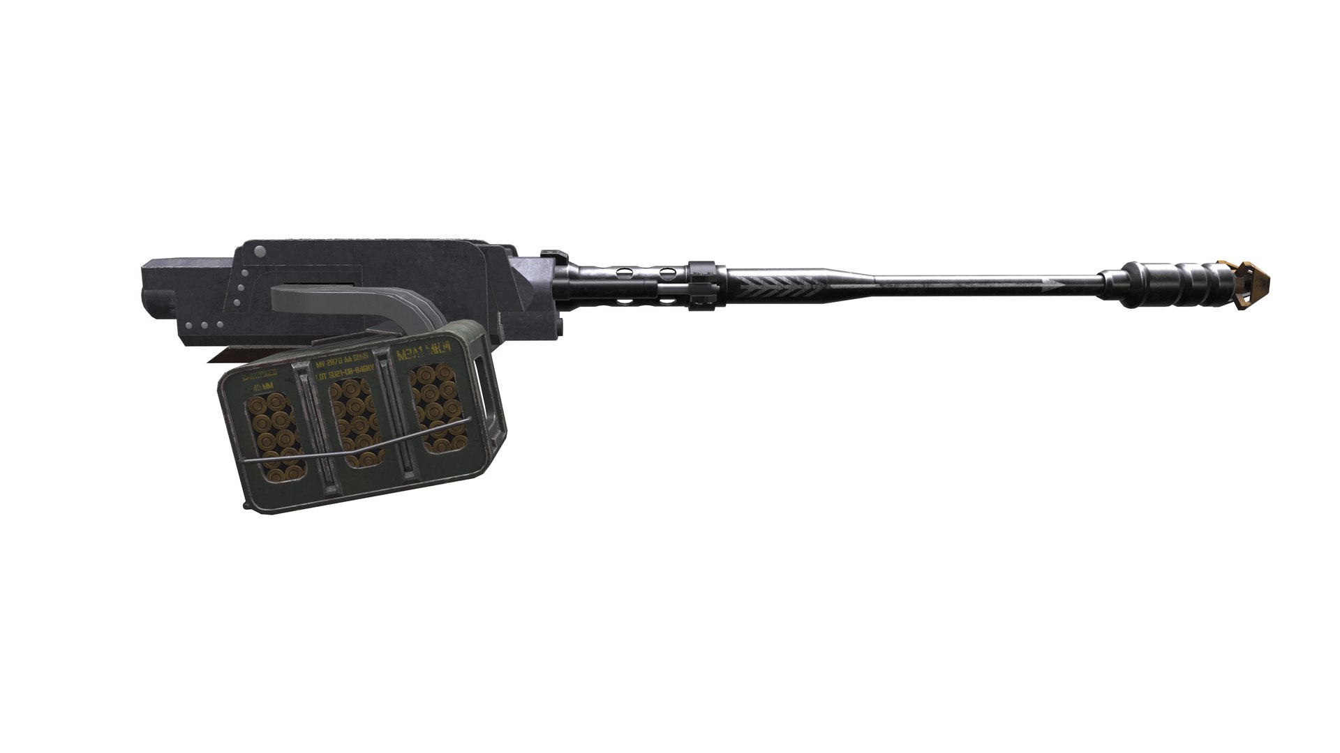 40mm Machine Gun Doomsday Model - TurboSquid 2249252