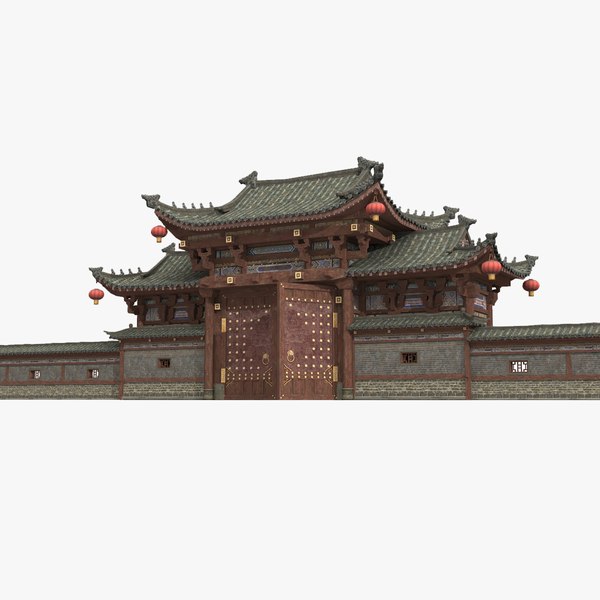 Luxury Gate of Ancient Asian Architecture 3D 모델 - TurboSquid 2008137