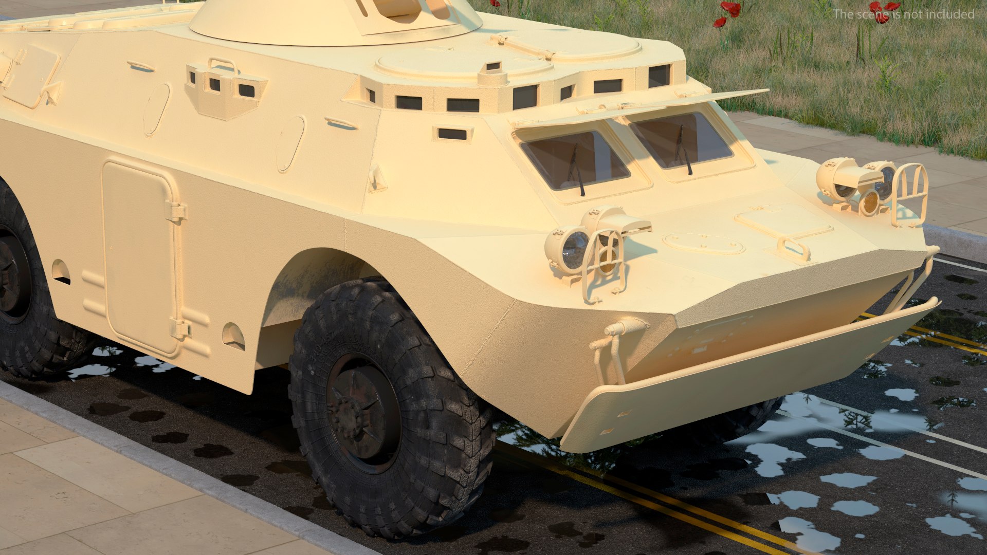 3D Model BRDM 2 Amphibious Vehicle Yellow Simple Interior - TurboSquid ...