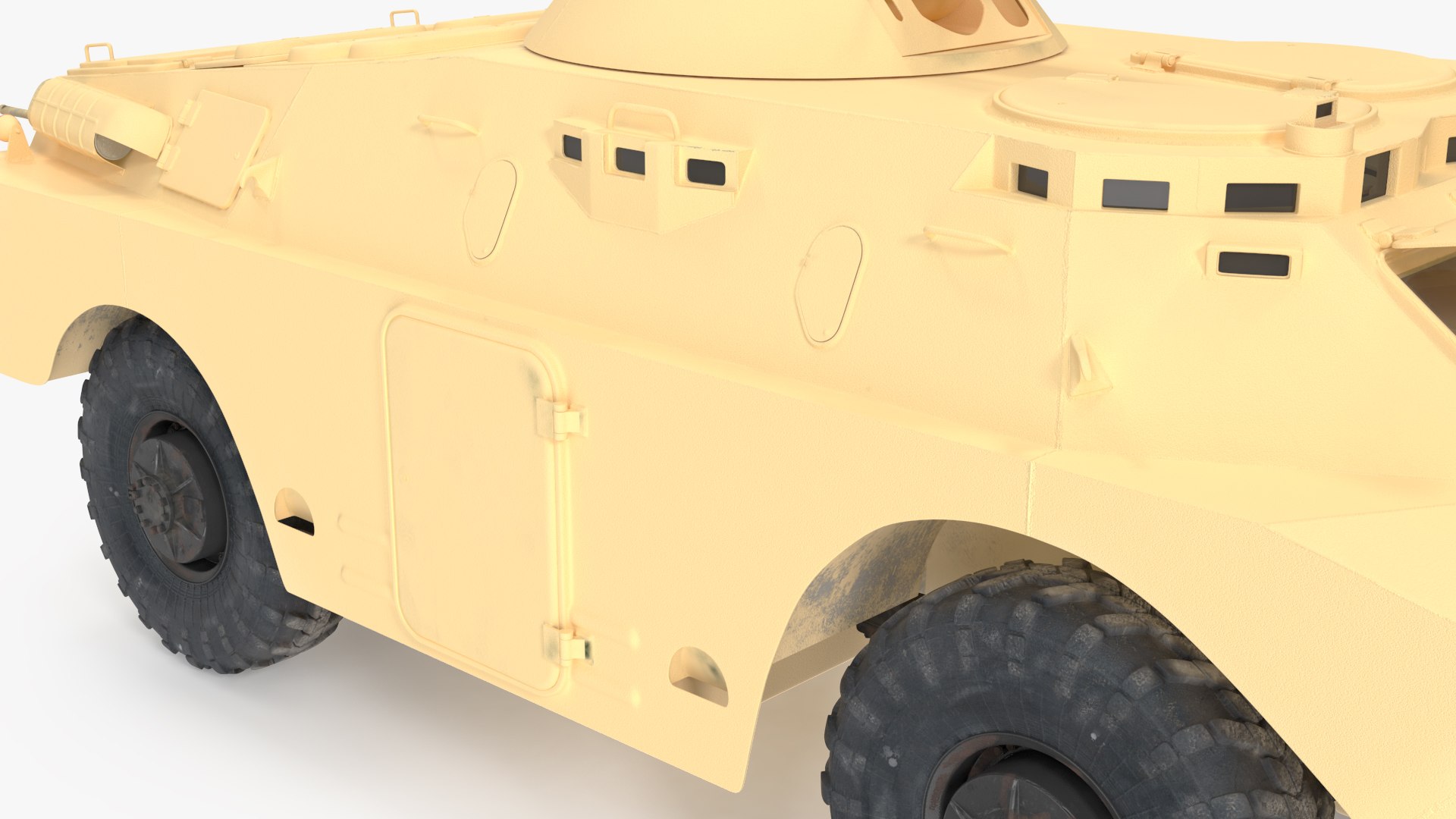 3D Model BRDM 2 Amphibious Vehicle Yellow Simple Interior - TurboSquid ...