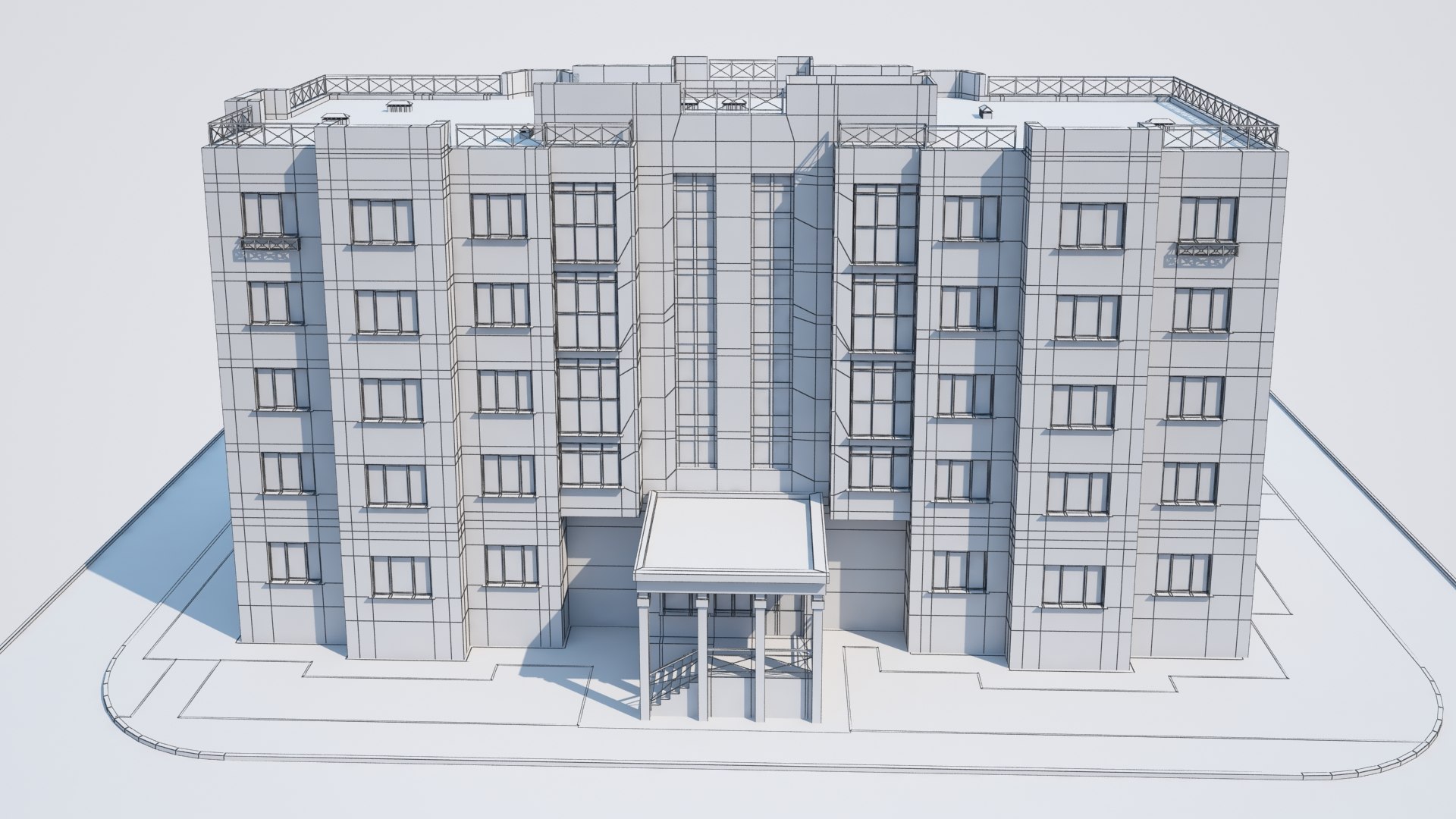 3D Building Landscape Model - TurboSquid 1354452