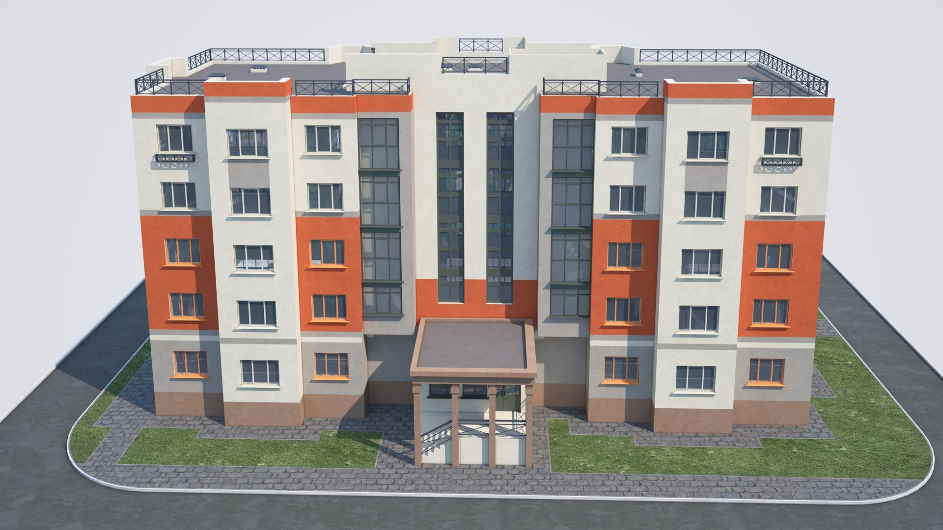 3D Building Landscape Model - TurboSquid 1354452