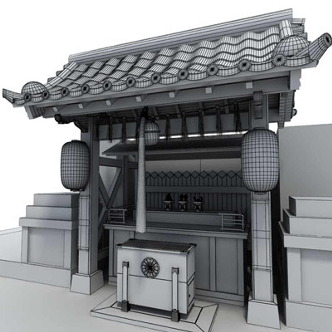 3d Model Japanese Temple 02