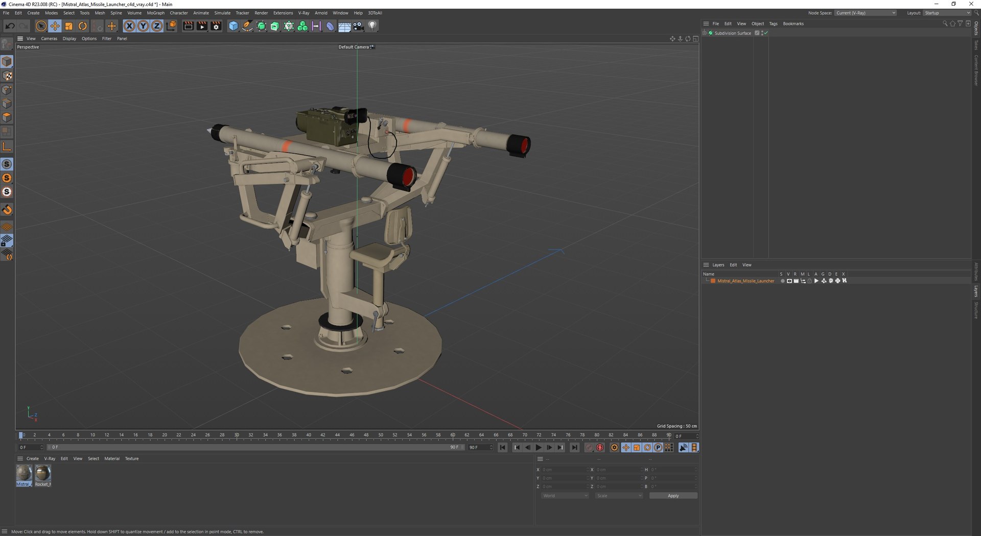 Mistral Atlas Missile Launcher 3D Model - TurboSquid 2391831