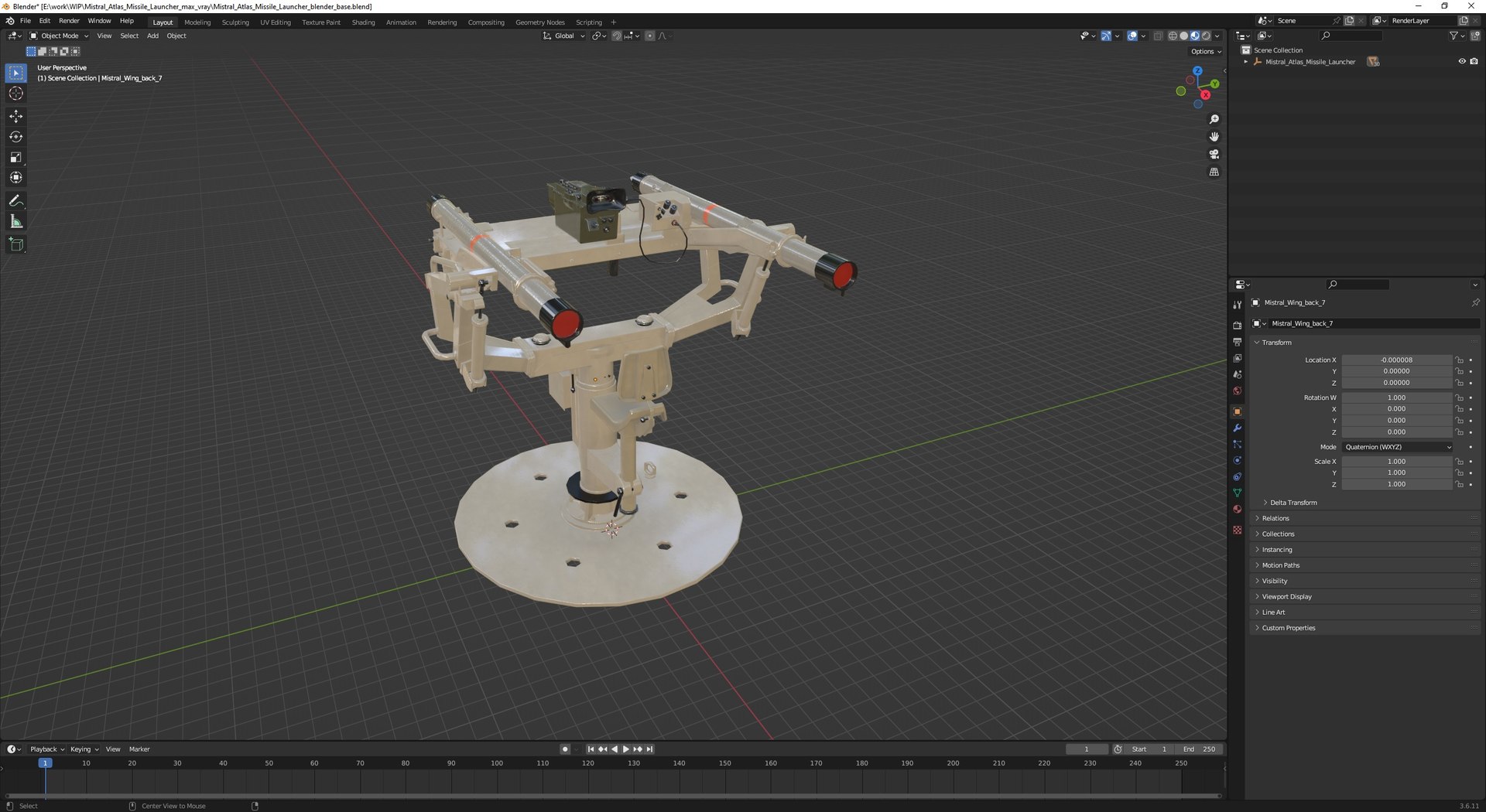 Mistral Atlas Missile Launcher 3D Model - TurboSquid 2391831