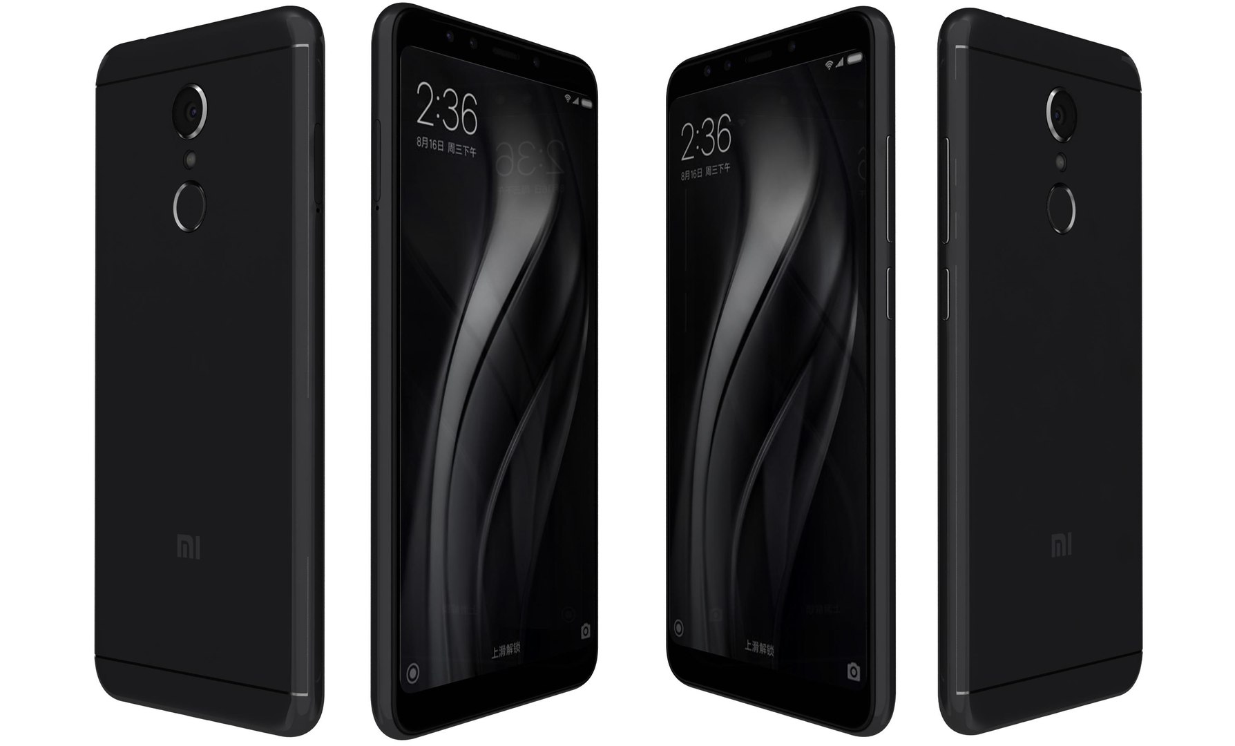 3D Xiaomi Redmi 5 Black Model - TurboSquid 1257228