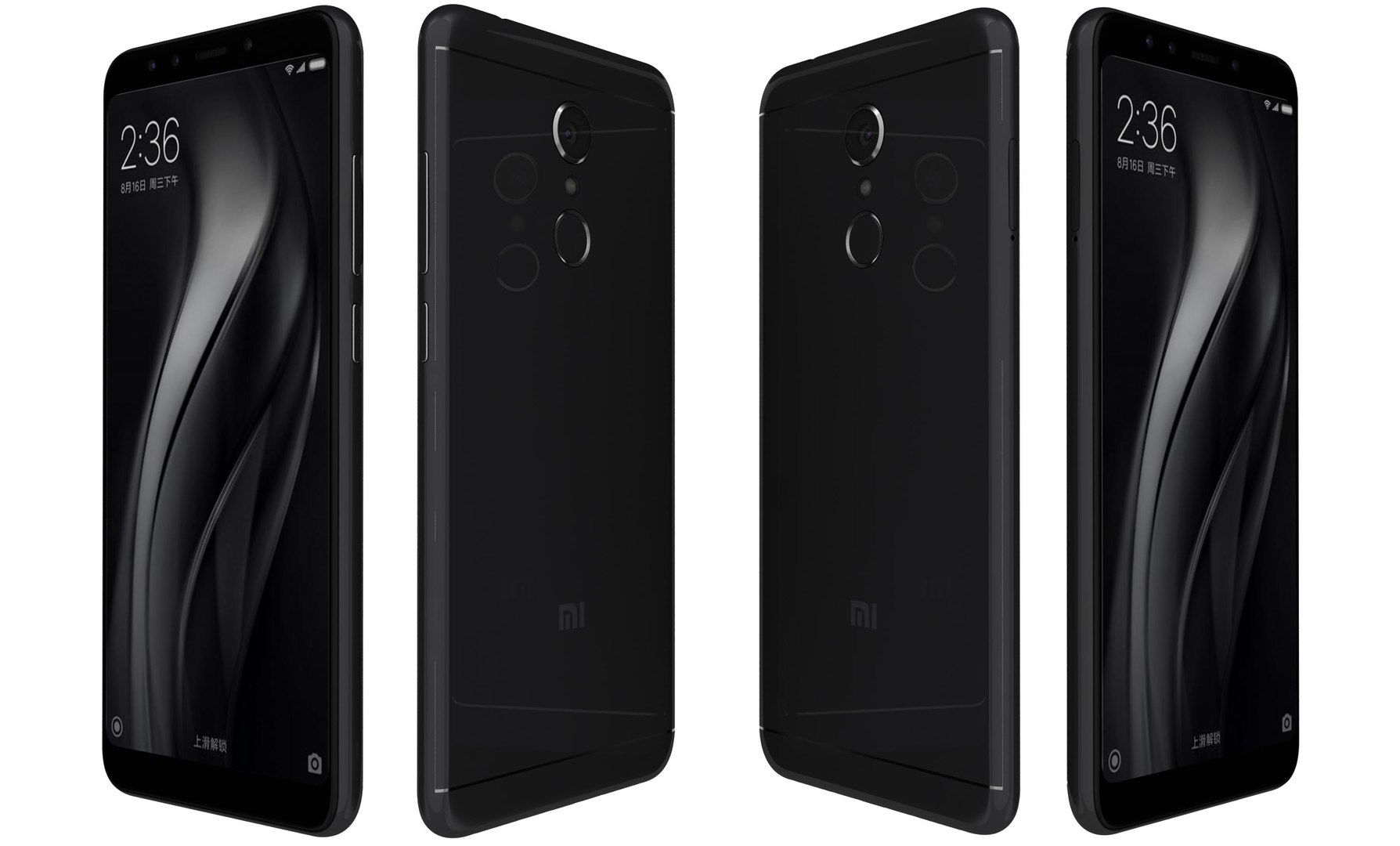 3D Xiaomi Redmi 5 Black Model - TurboSquid 1257228