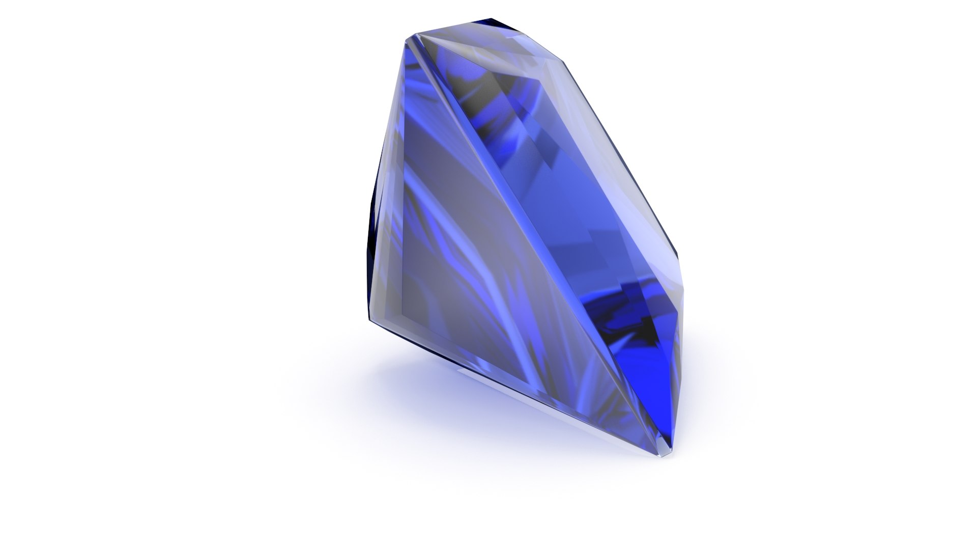3D Princess Cut Blue Sapphire model - TurboSquid 1860304