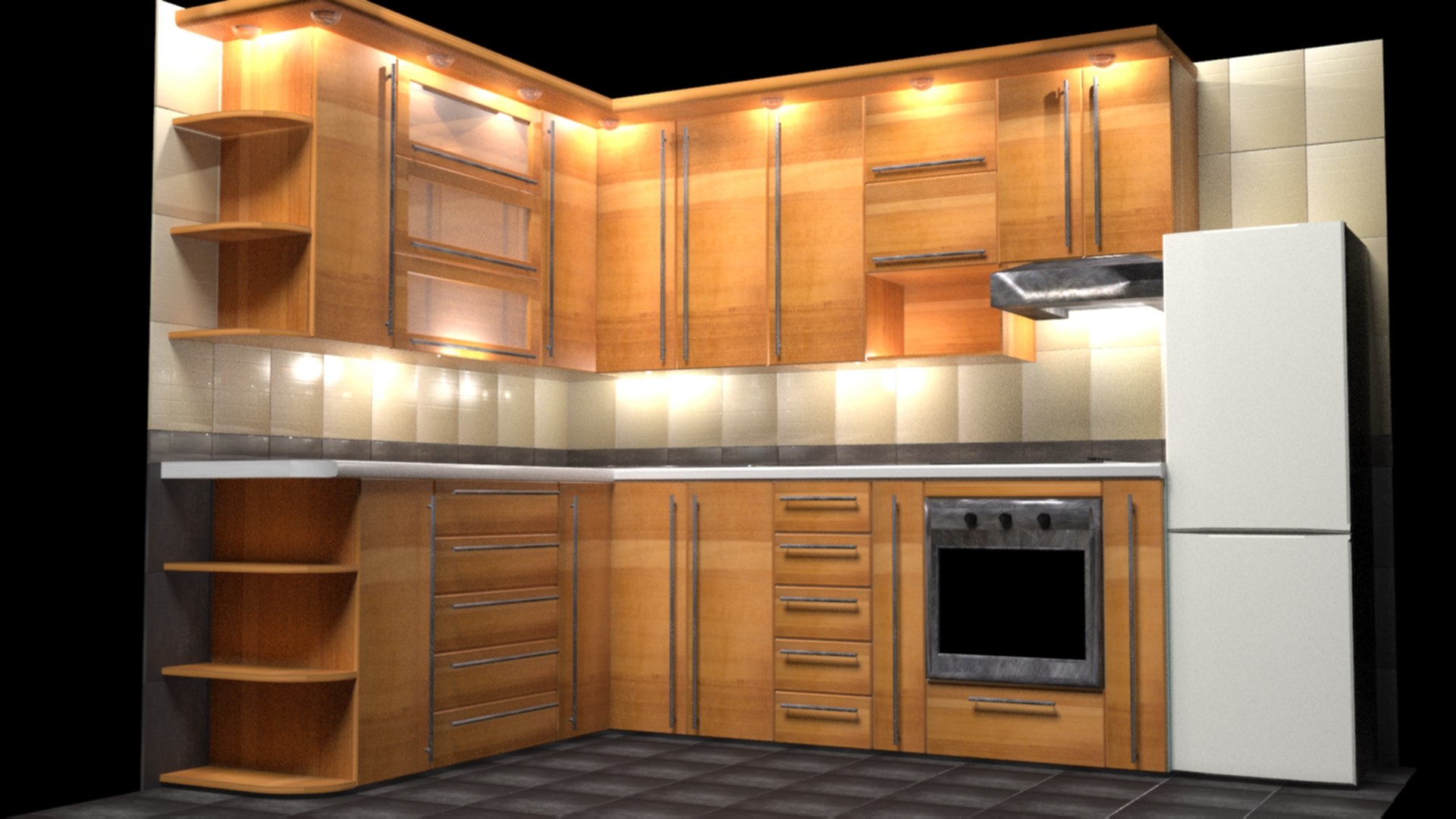 3d 3x2m Kitchen Model