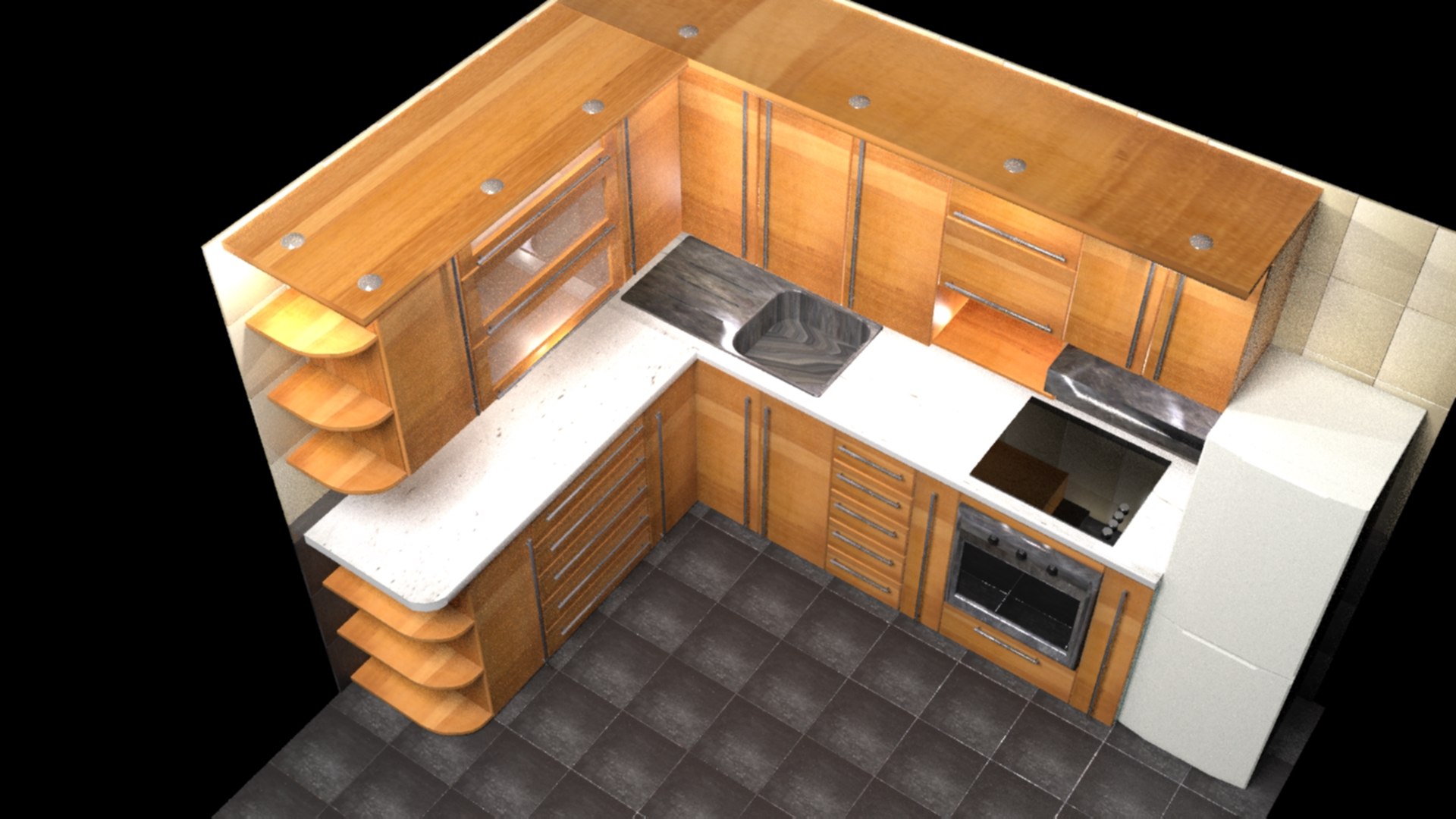 3d 3x2m Kitchen Model