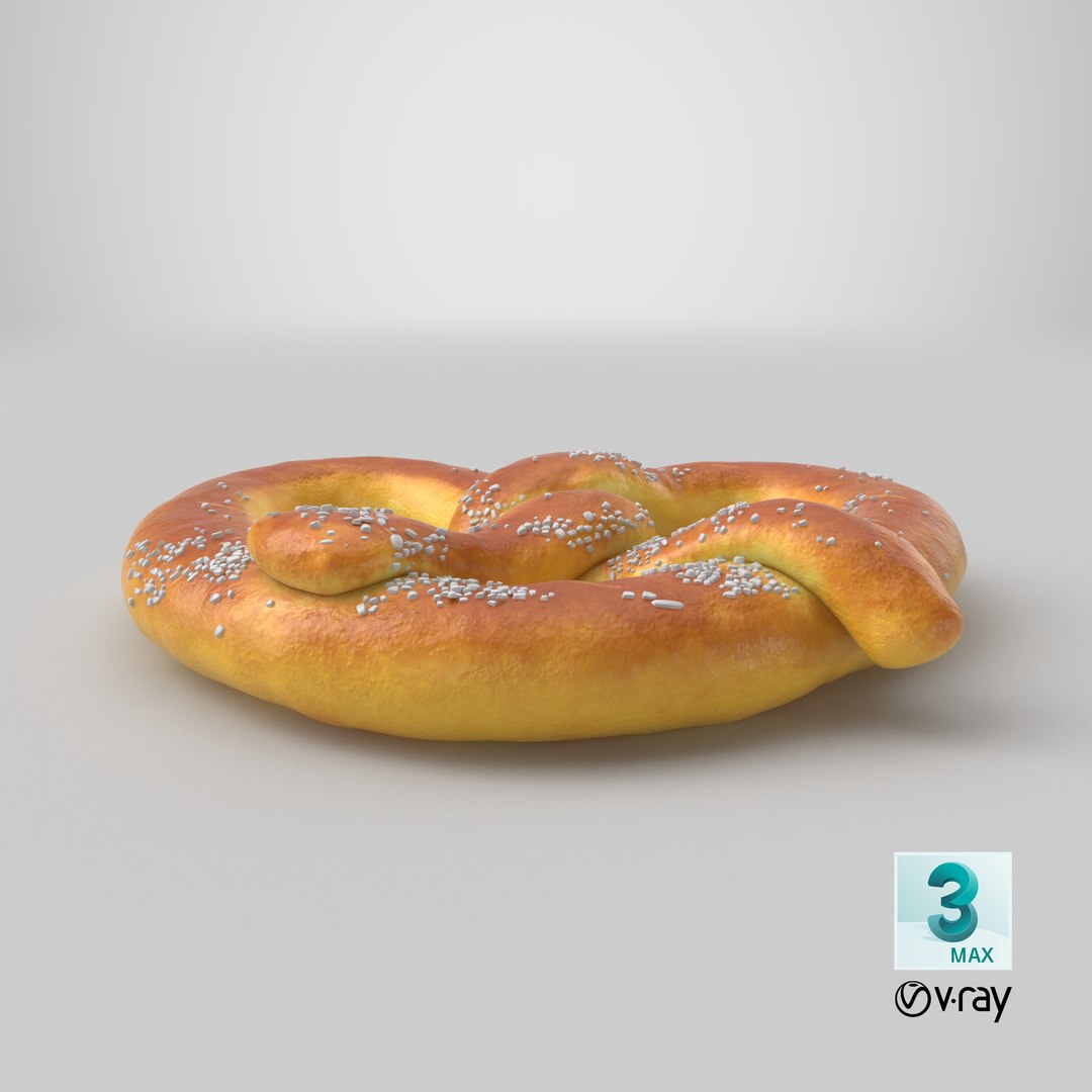 3D Pretzel Large 01 Model - TurboSquid 1178377