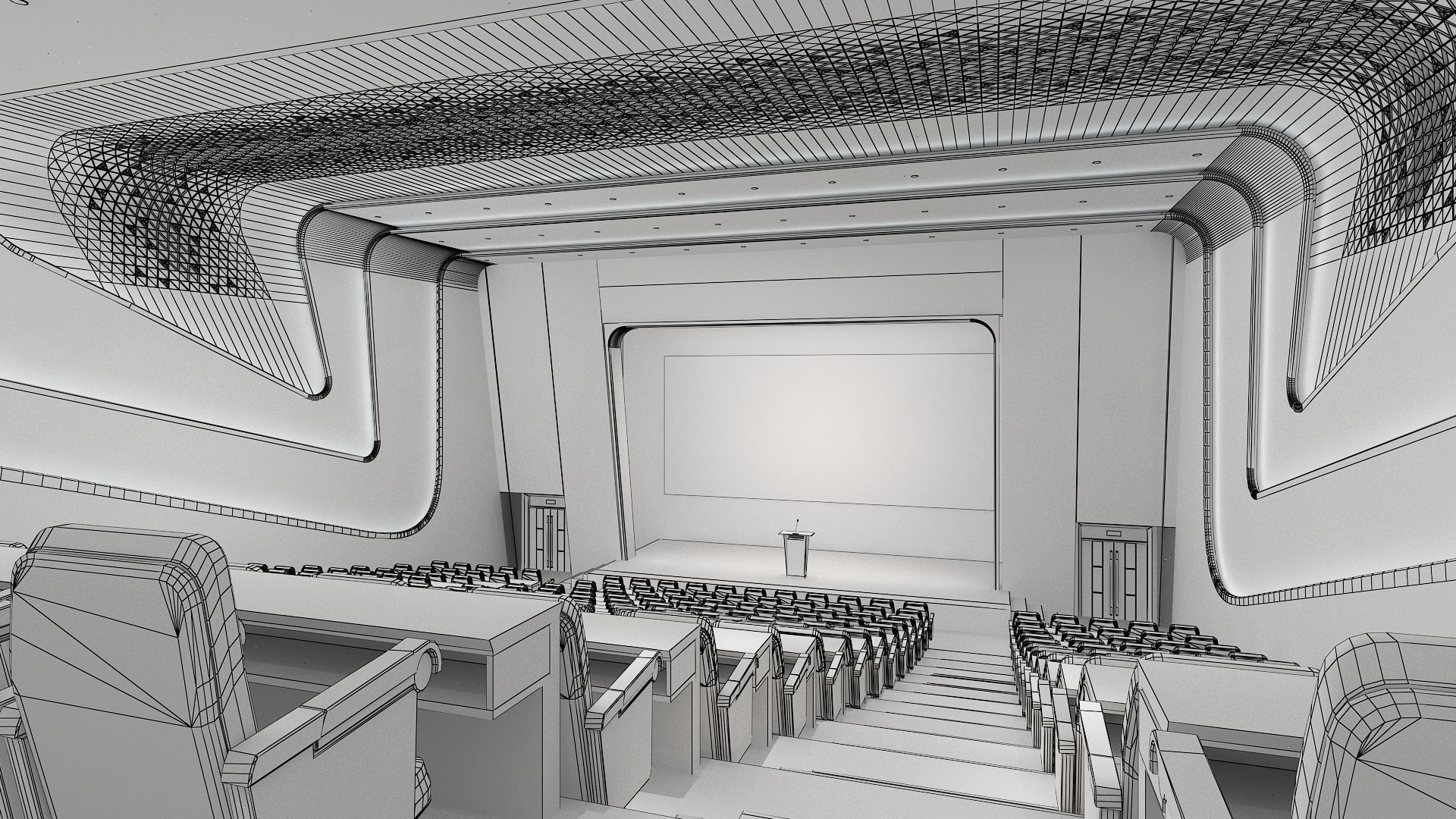 3D Lecture Hall 10 Model - TurboSquid 2125920