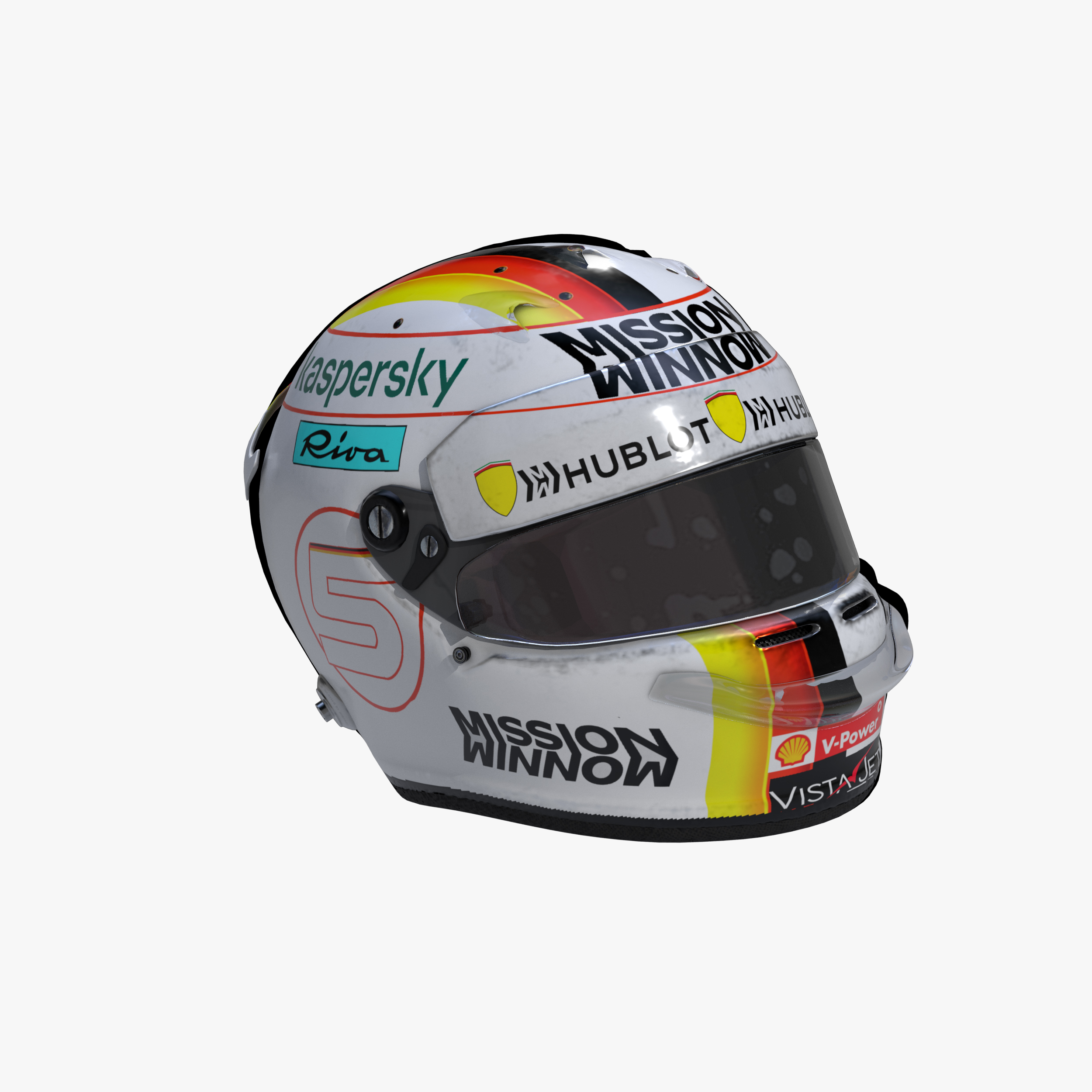 3D vettel 2020 helmet model - TurboSquid 1593903