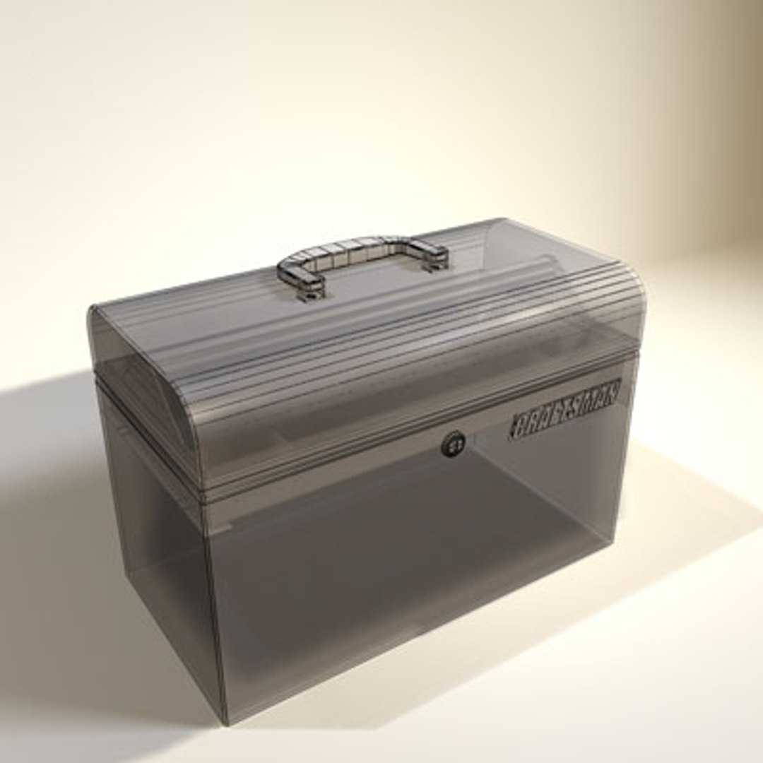3d Model Red Tool Box 01