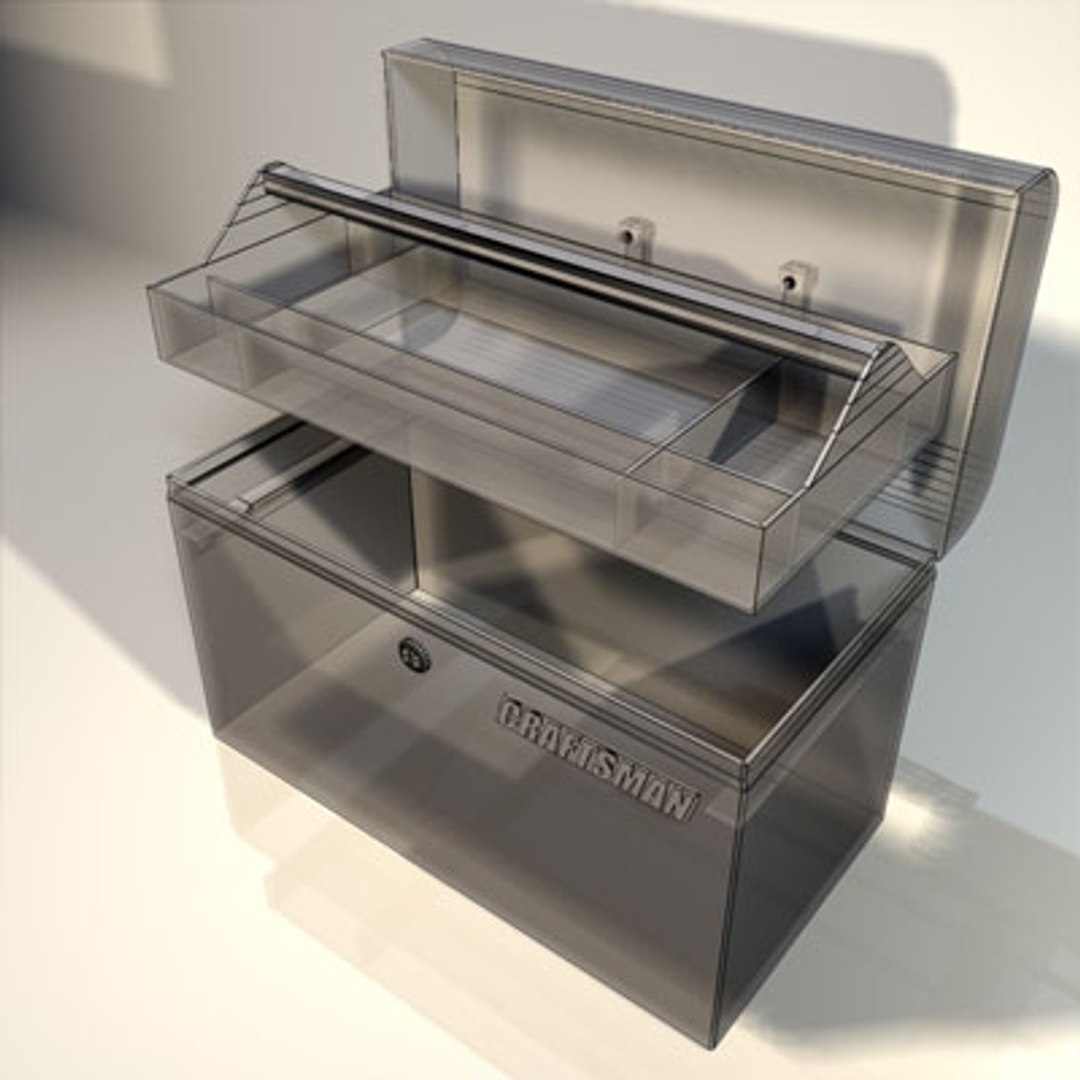 3d Model Red Tool Box 01