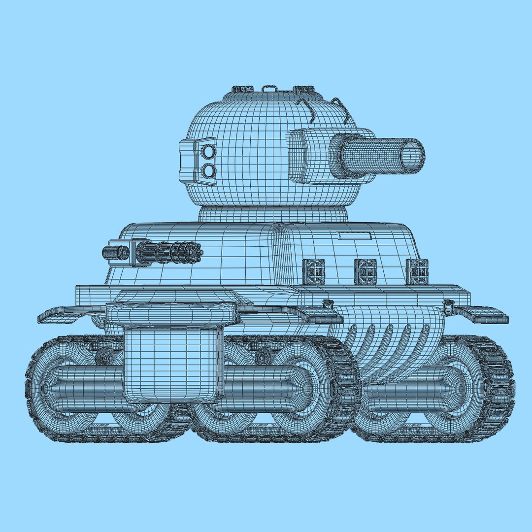 3D Cartoon Tank - TurboSquid 1514807