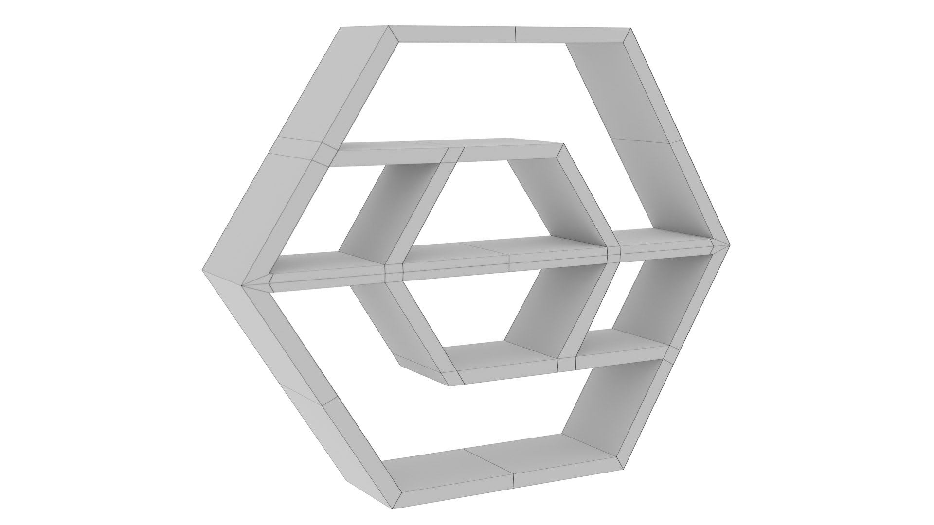 Hexagonal Style Shelf 3D - TurboSquid 2105828
