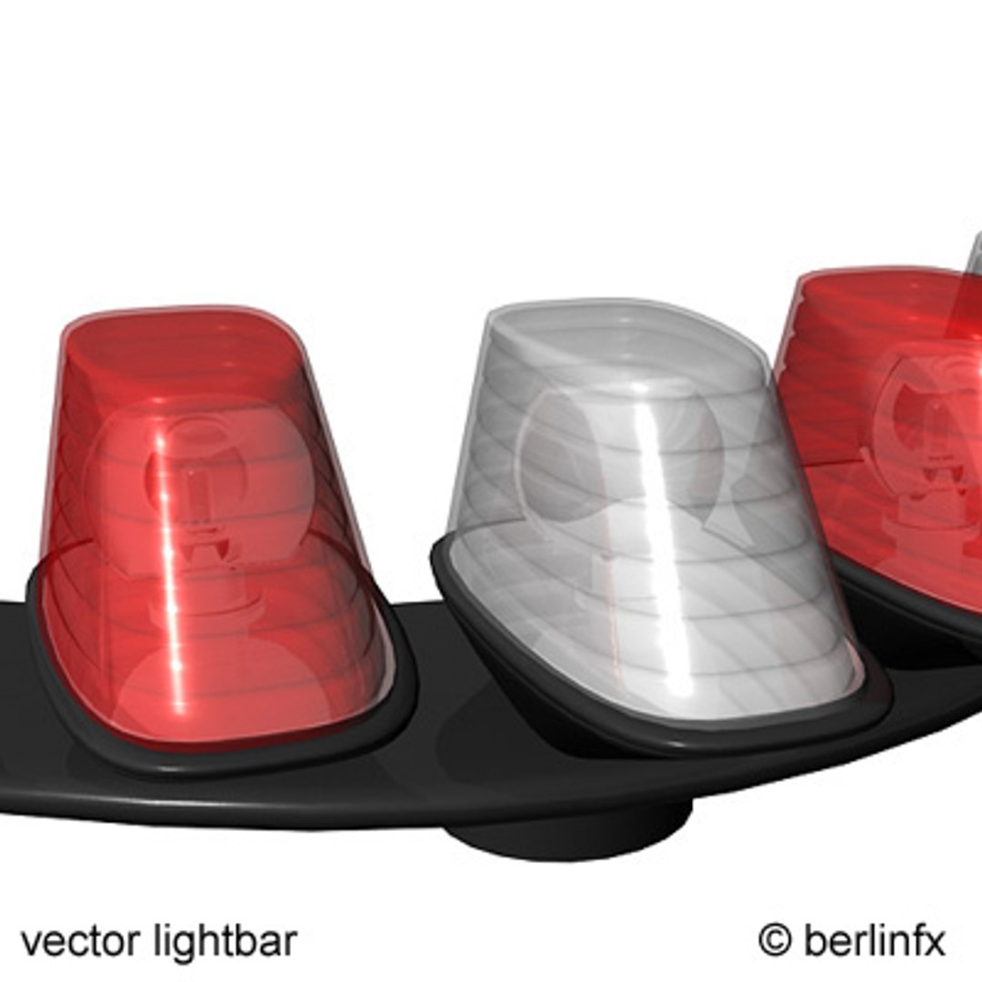 Vector Lightbar Halogen Light 3d Model