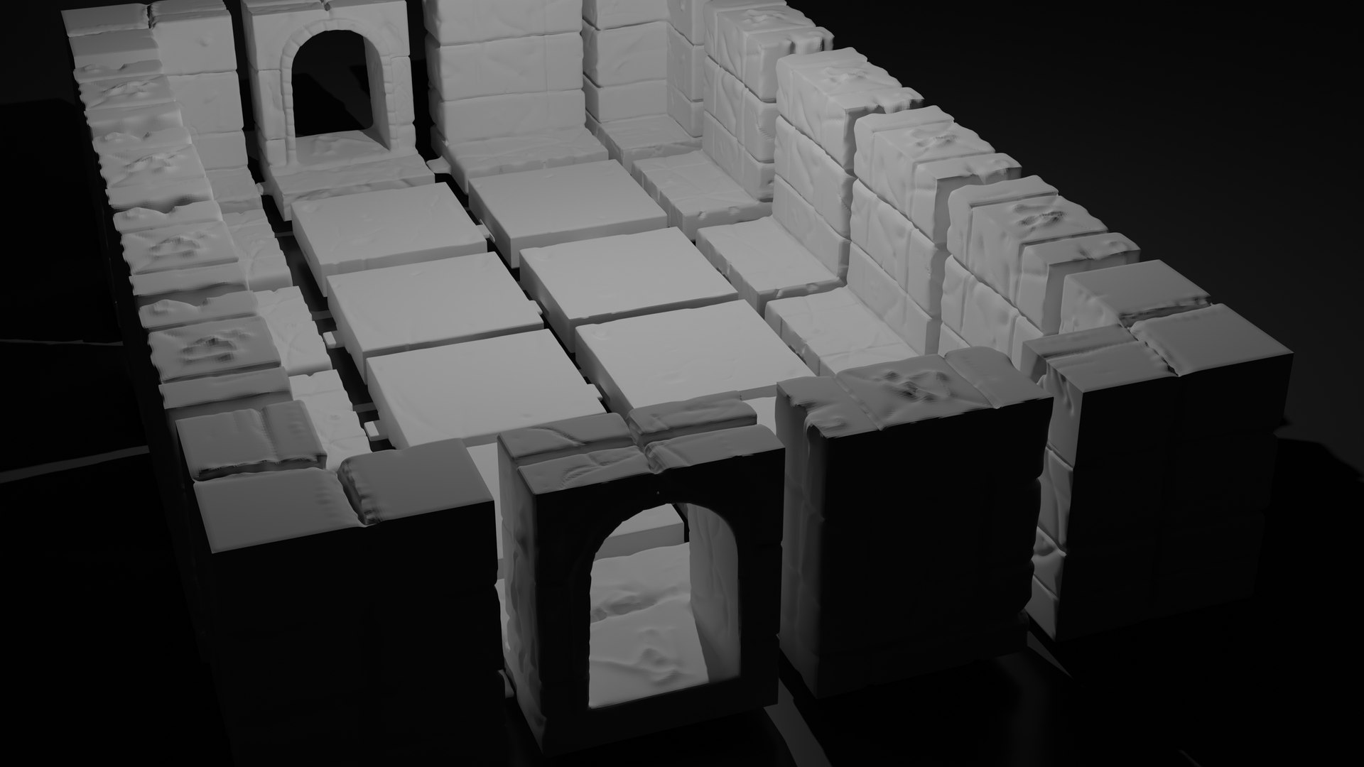 3D Printable Modular Dungeon Battle Map Model - TurboSquid 1986115