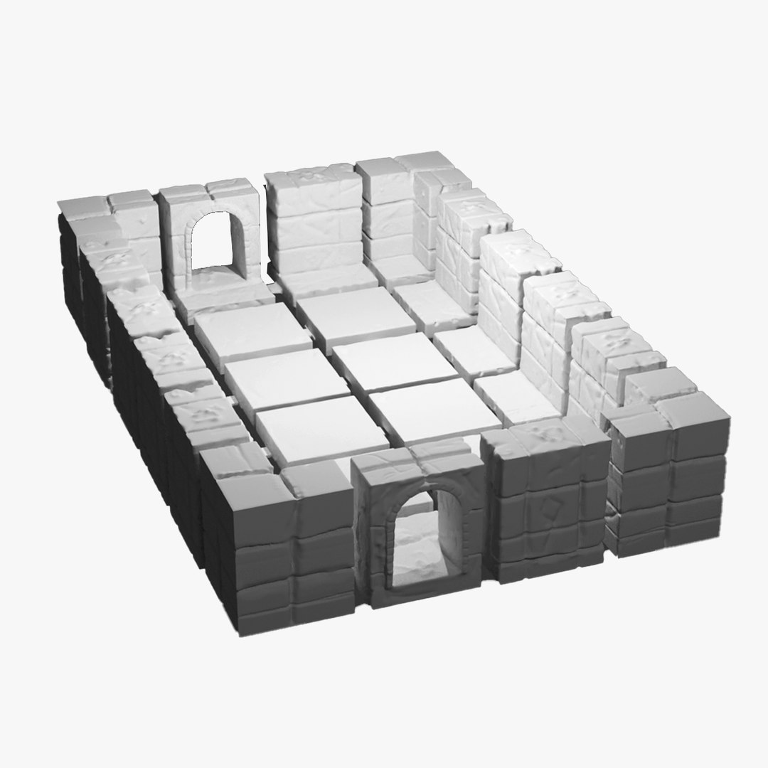 3D Printable Modular Dungeon Battle Map Model - TurboSquid 1986115