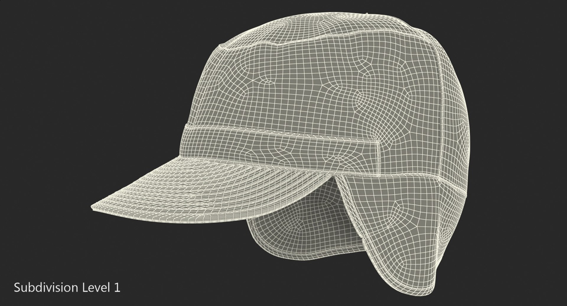 3D black military field cap - TurboSquid 1380880