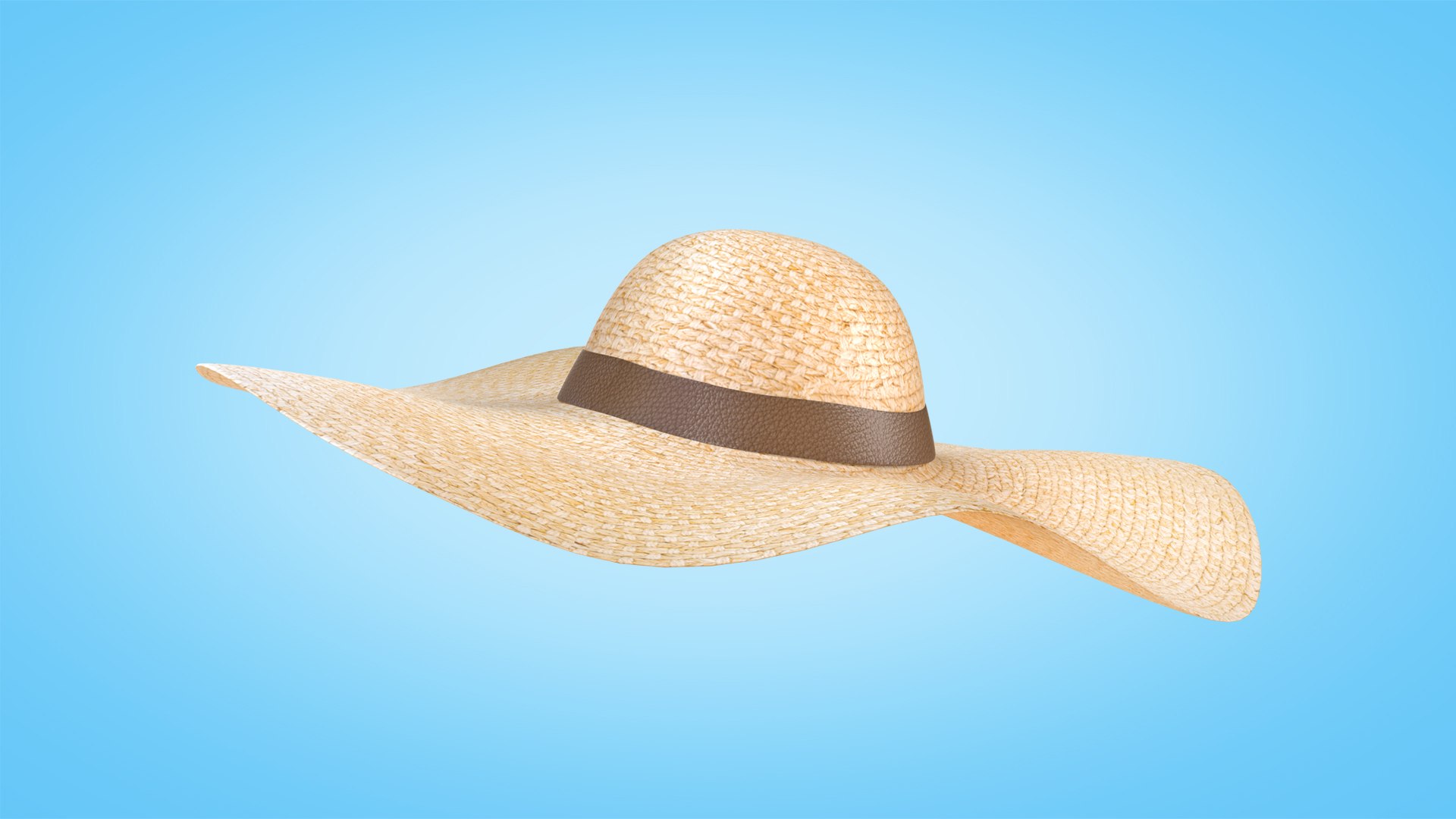 3D model Straw Sun Hat Low-poly - TurboSquid 2108862
