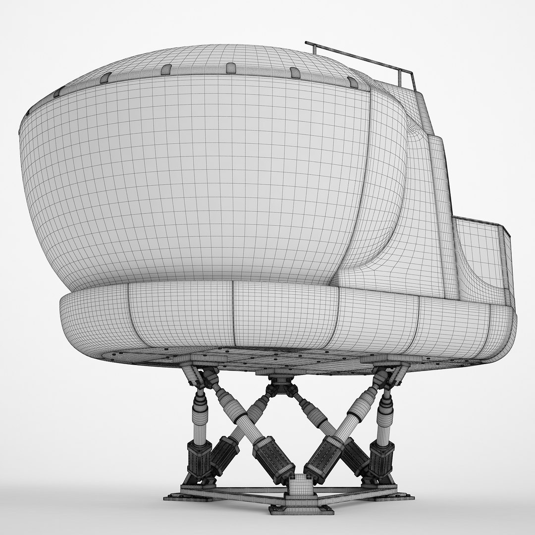 Airplane simulator machine 3D model - TurboSquid 1447254