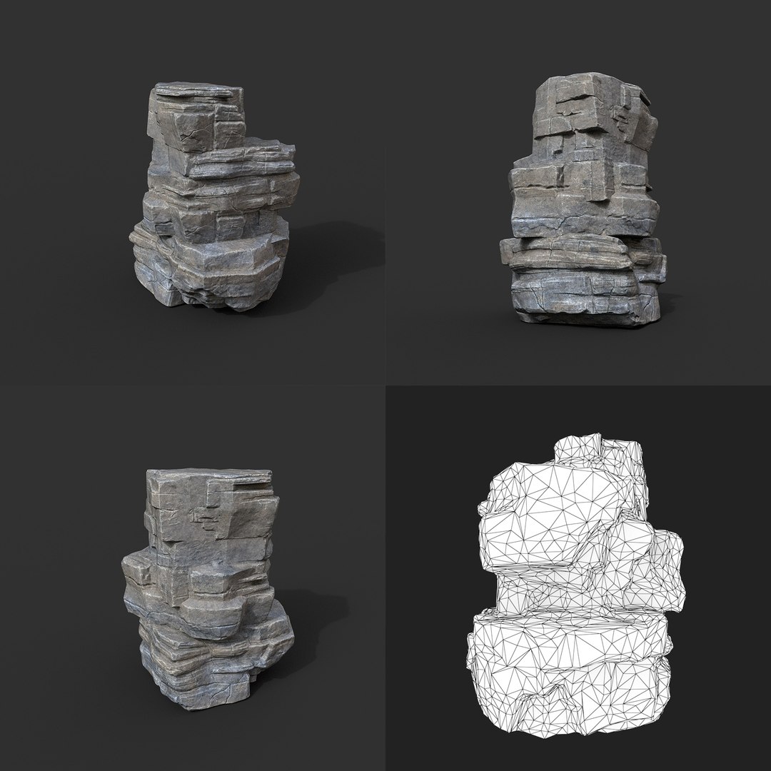 Package Polys Cliff Landscape Mountain 3D Model - TurboSquid 1624886