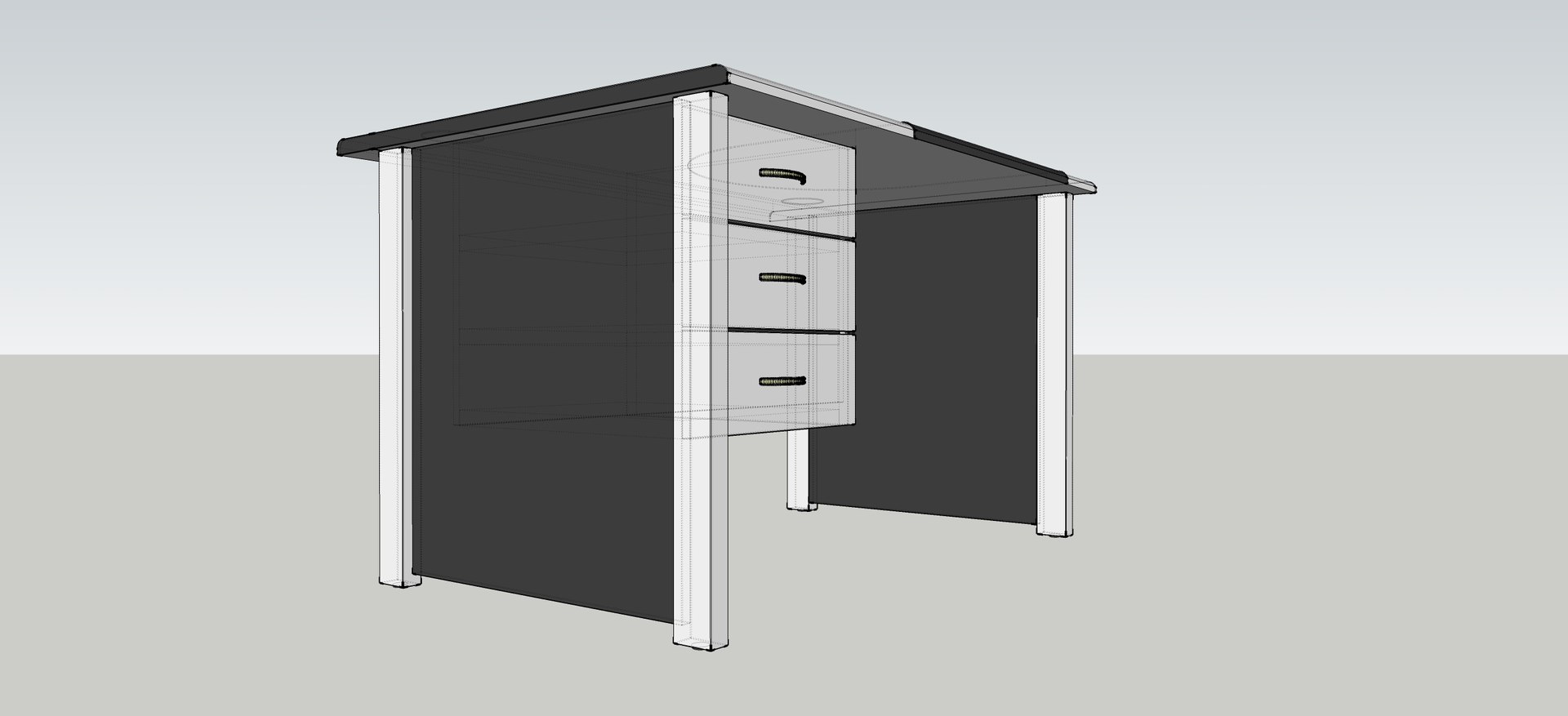 Free Office Desk 3d Model