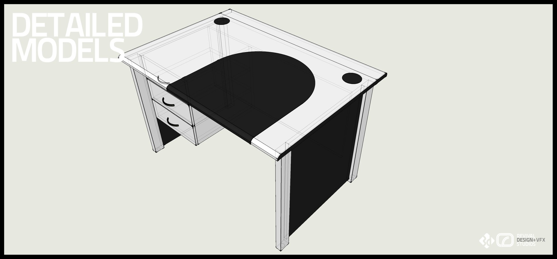 Free Office Desk 3d Model