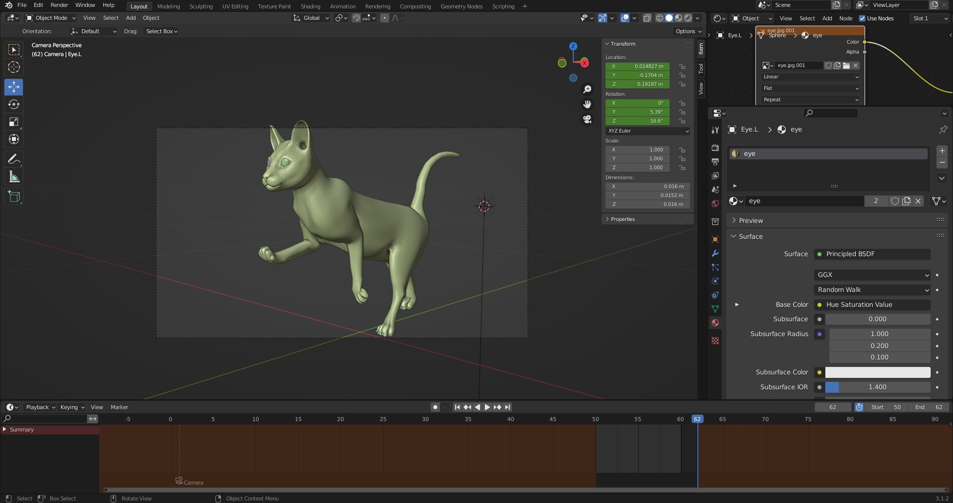 Cat White Rigged In Blender 3D Model - TurboSquid 1984541